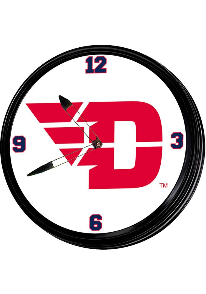 Dayton Flyers Red Retro Lighted Wall Clock - 2213914
