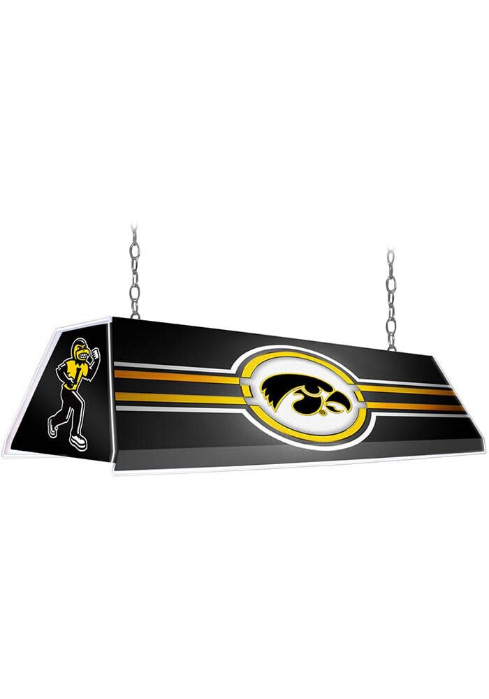 Iowa Hawkeyes BLACK Edge Glow Light Pool Table - 2214296