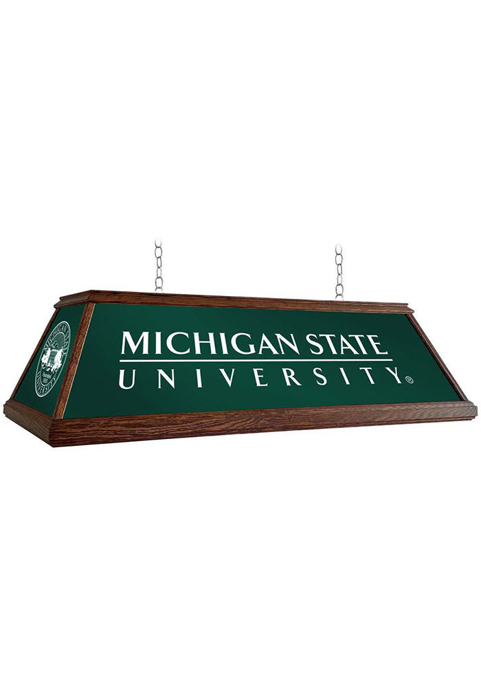 Michigan State Spartans GREEN Wood Light Pool Table - 2214450