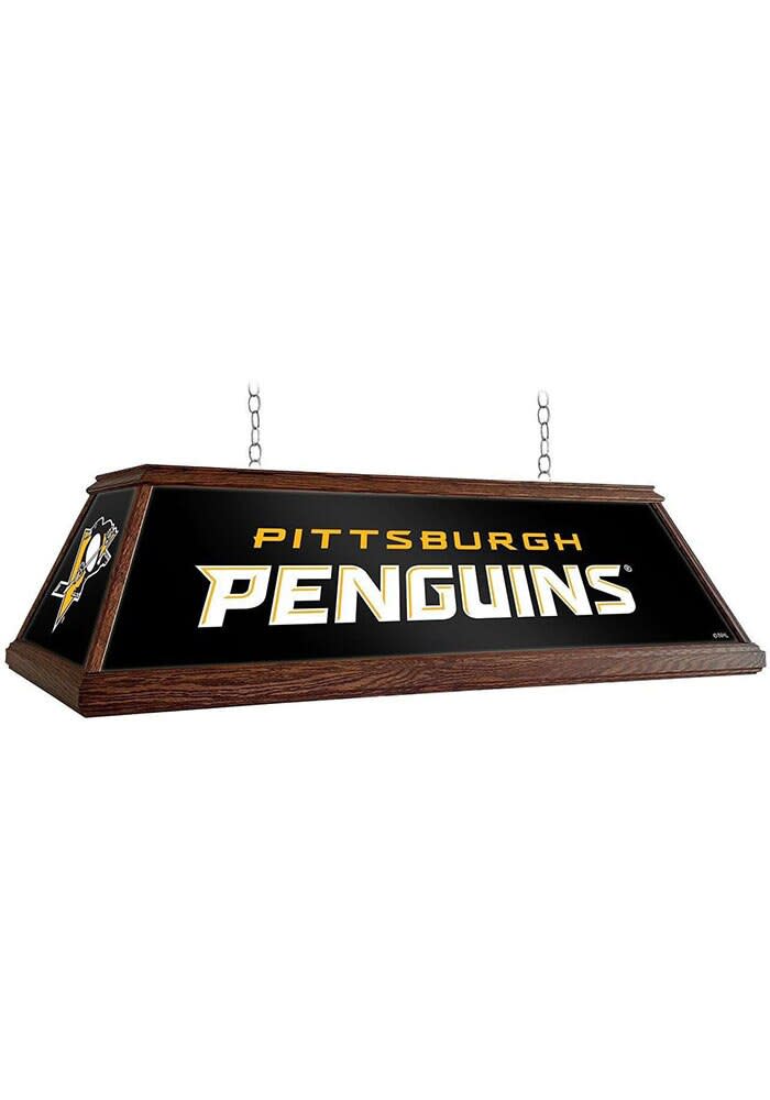 Pittsburgh Penguins Wood Light Pool Table BLACK - 2214485