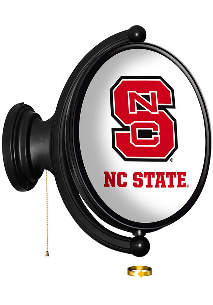 The Fan-Brand NC State Wolfpack Oval Rotating Lighted Sign