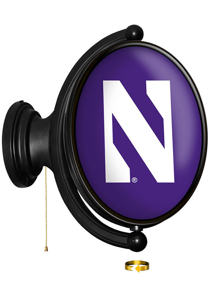 Northwestern Wildcats PURPLE Oval Rotating Lighted Sign - 2214657