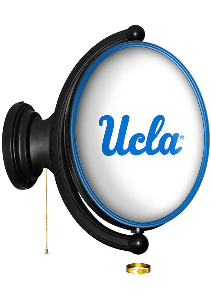 UCLA Bruins WHITE Oval Rotating Lighted Sign - 2214697