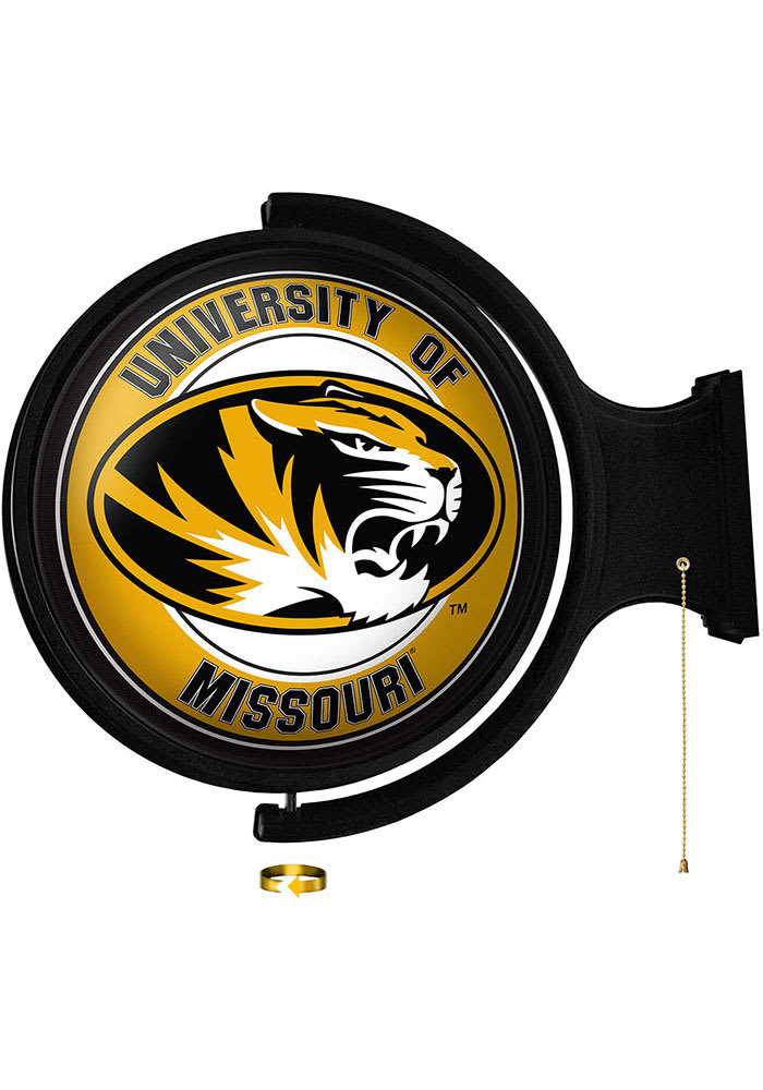 The Fan-Brand Missouri Tigers GOLD Round Rotating Lighted Sign - 2214865