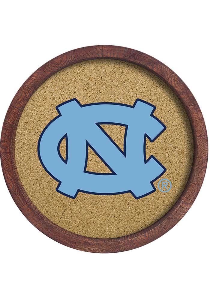 The Fan-Brand North Carolina Tar Heels BLUE Faux Barrel Framed Cork ...