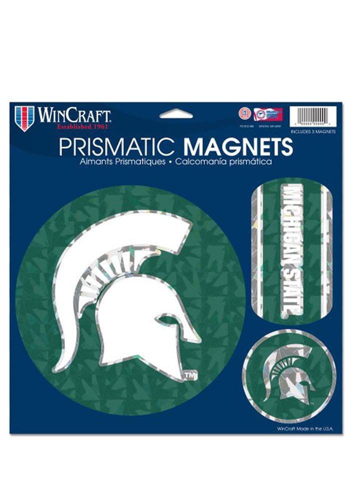 Michigan State Spartans GREEN 11x11 Prismatic Magnet - 5712115