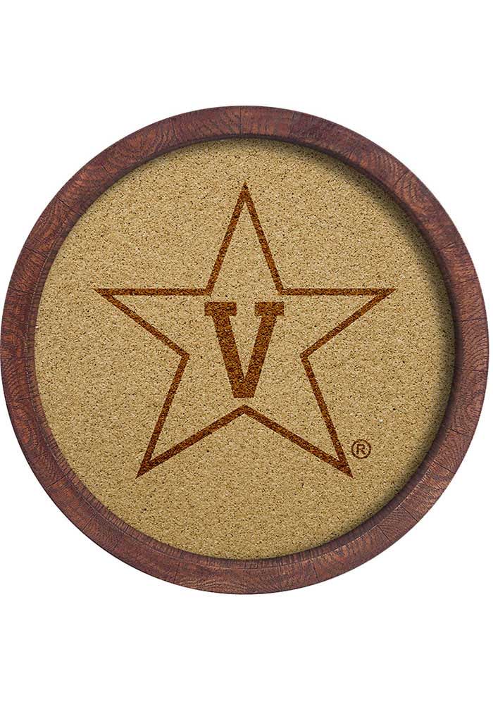The Fan-Brand Vanderbilt Commodores BLACK Faux Barrel Framed Cork Board ...
