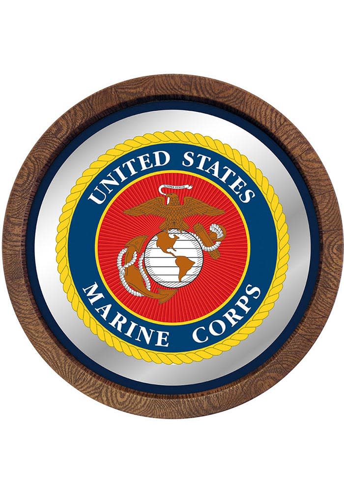 The Fan-Brand Marine Corps NAVY Seal Faux Barrel Top Mirrored Wall Sign ...