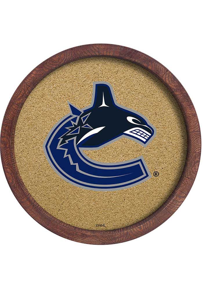 The Fan-Brand Vancouver Canucks GREEN Barrel Top Cork Note Board Sign ...