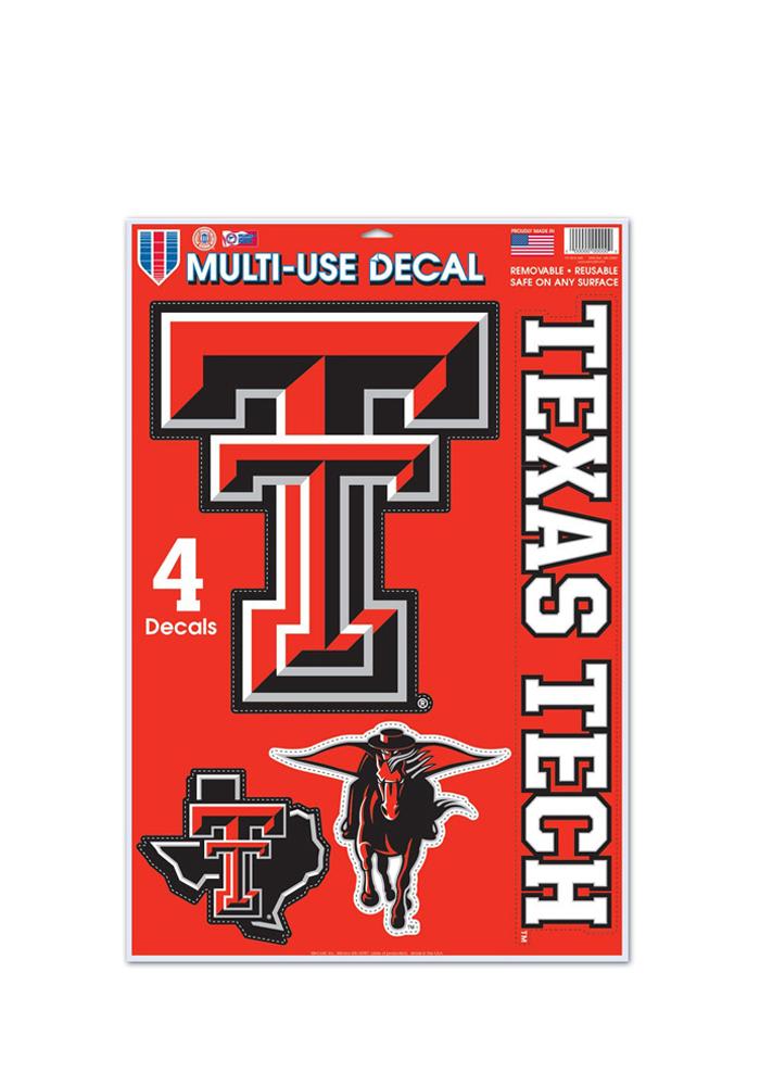 Texas Tech Red Raiders Red 11x17 Multi Use Sheet Auto Decal - 5712675