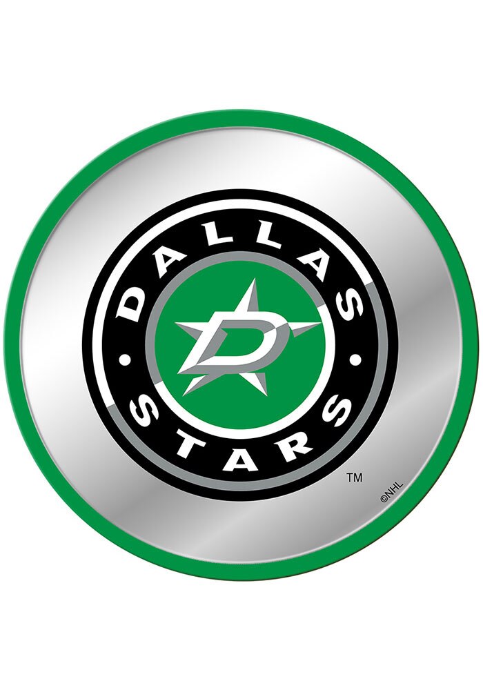 The Fan-Brand Dallas Stars GREEN Secondary Logo Modern Disc Mirrored ...