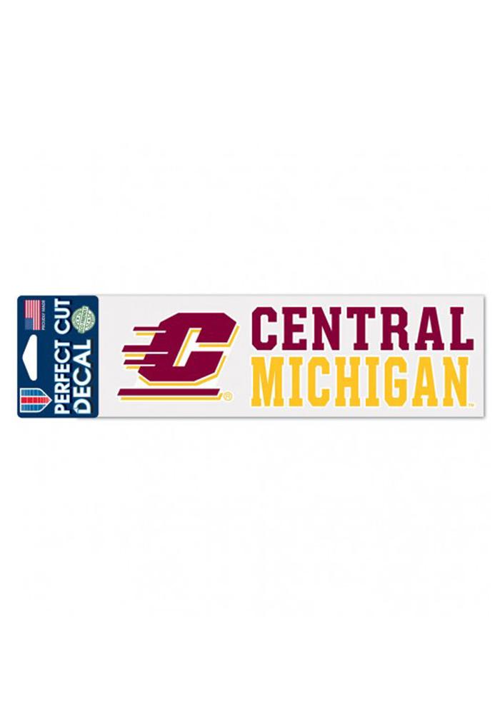 Red Central Michigan Chippewas 3x10 Perfect Cut Auto Strip - 5712872