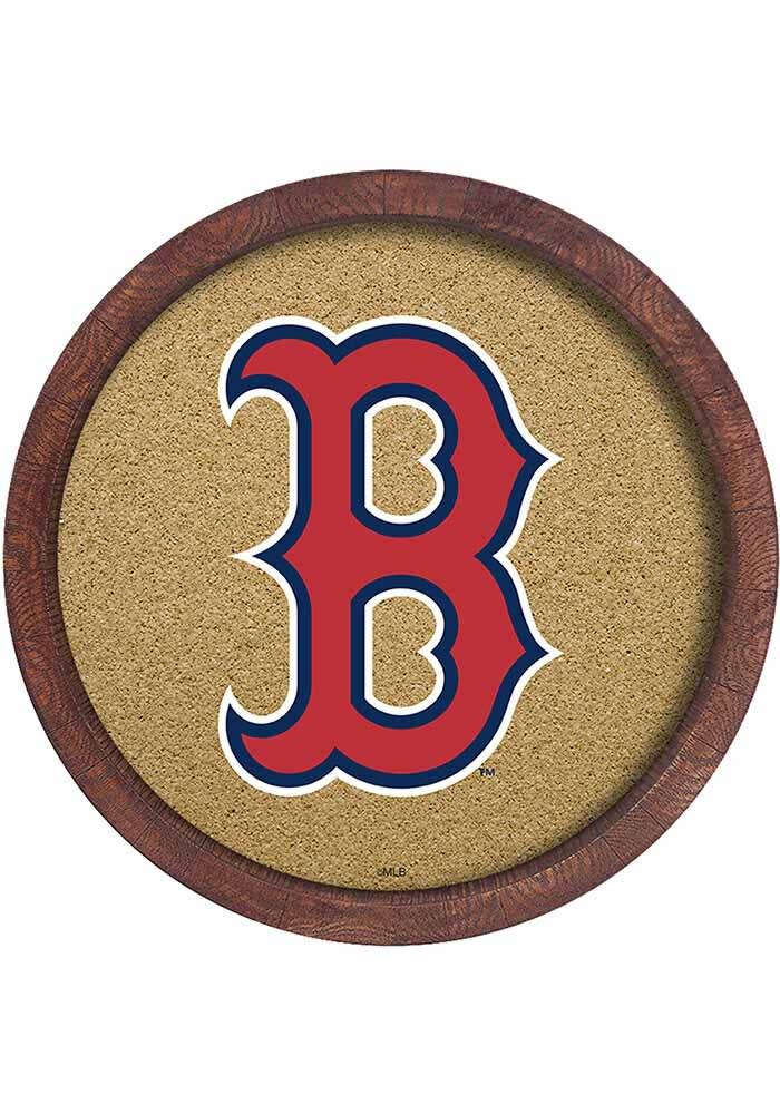 The Fan-Brand Boston Red Sox RED Faux Barrel Top Corkboard Sign - 2216088