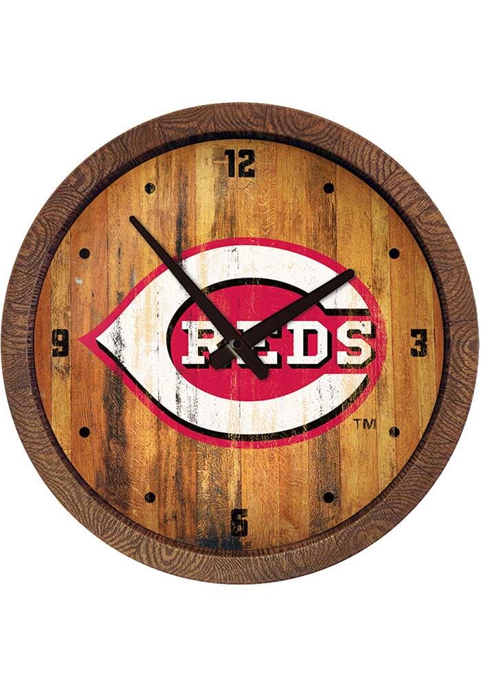 Cincinnati Reds Faux Barrel Top Wall Clock