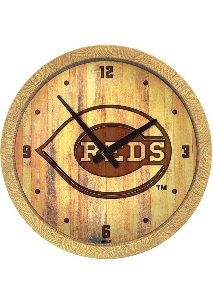 Cincinnati Reds Faux Barrel Top Wall Clock