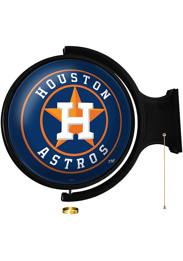 The Fan-Brand Houston Astros ORANGE Round Rotating Lighted Sign - 2216416