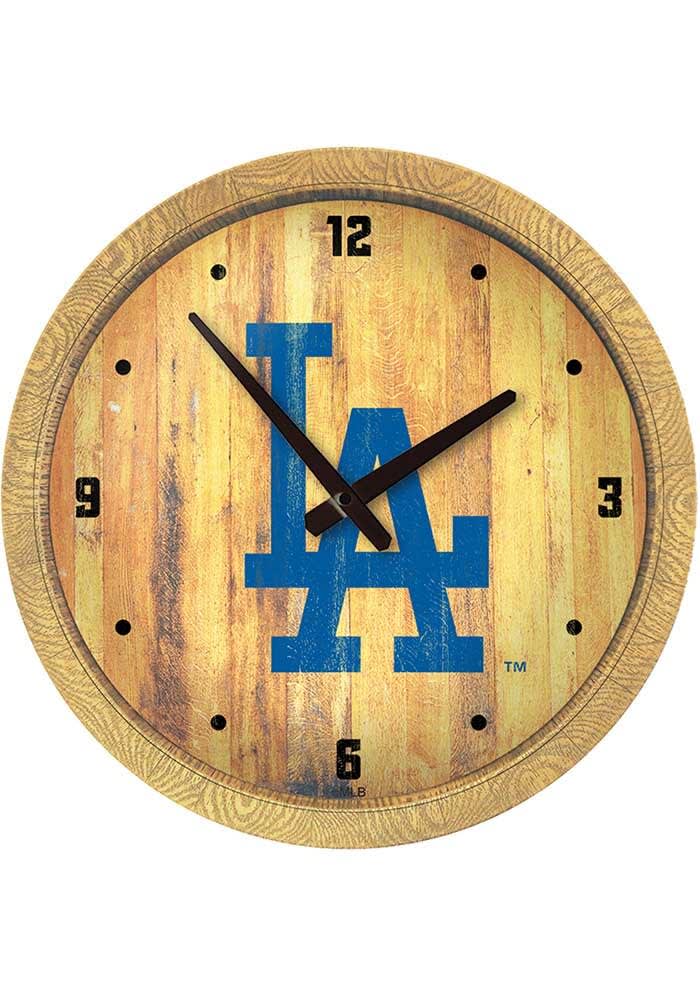 Los Angeles Dodgers GRAY Faux Barrel Top Wall Clock - 2216720