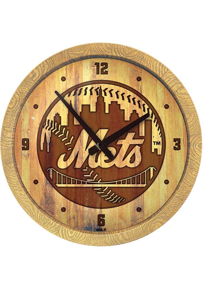 New York Mets Faux Barrel Top Wall Clock