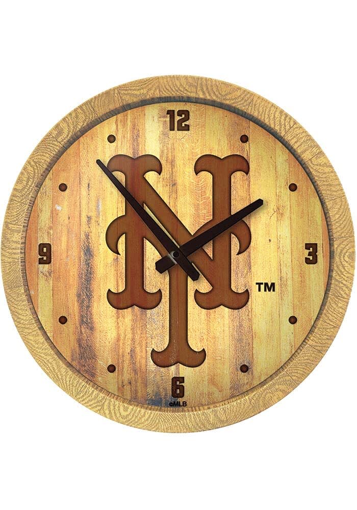 New York Mets Faux Barrel Top Wall Clock