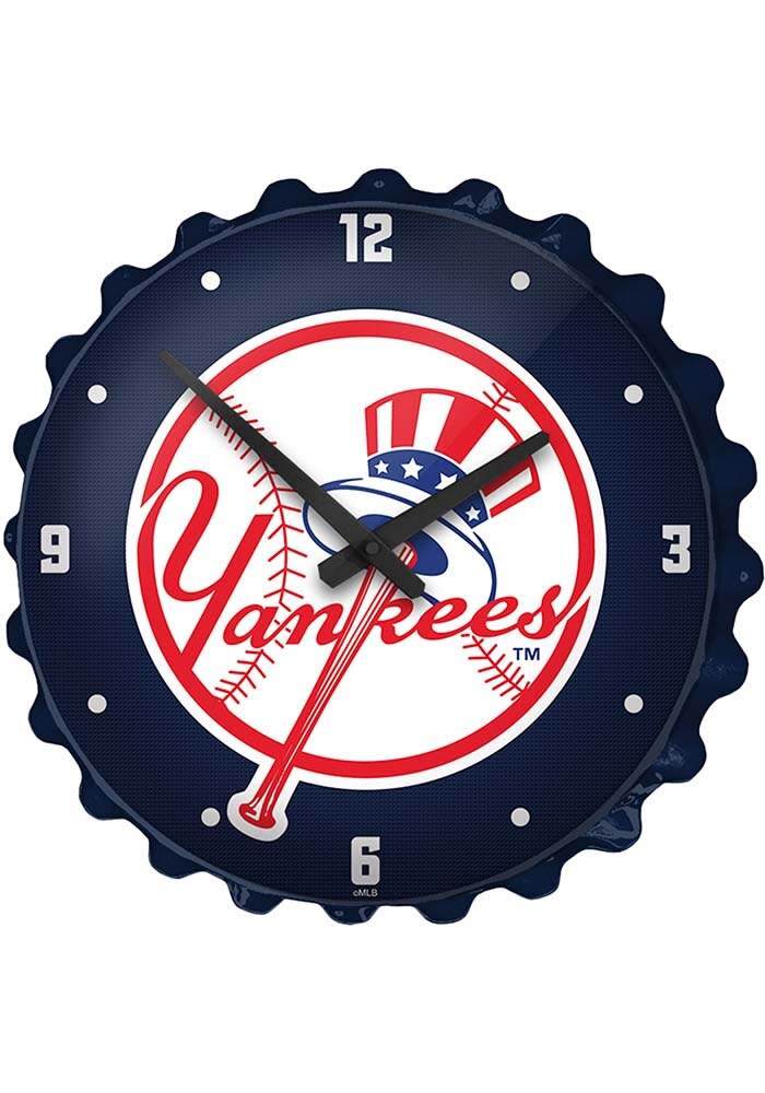 New York Yankees White Bottle Cap Wall Clock - 2217038