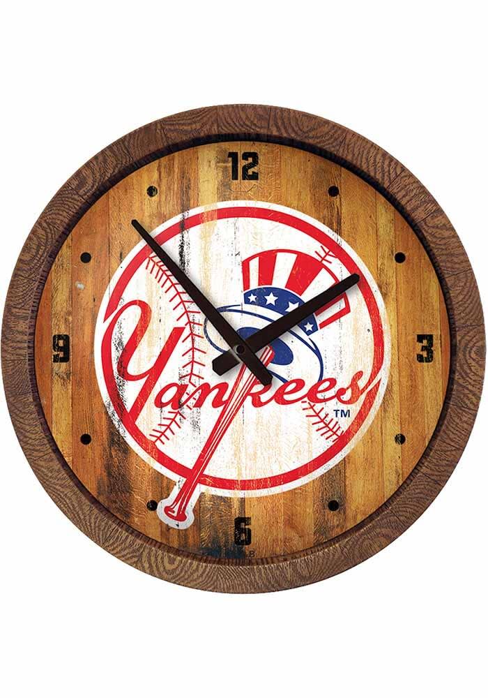 New York Yankees RED Faux Barrel Top Wall Clock - 2217045