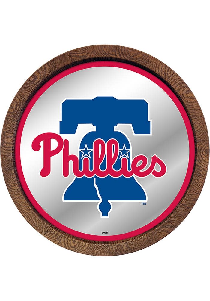 The Fan-Brand Philadelphia Phillies Faux Barrel Top Mirrored Sign