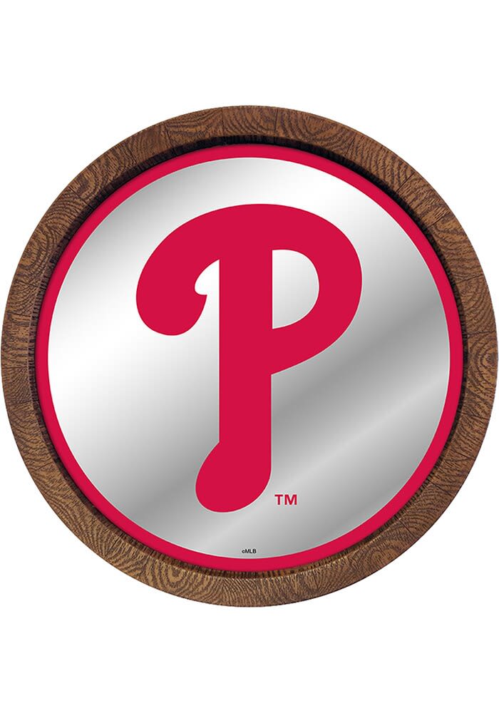 The Fan-Brand Philadelphia Phillies Faux Barrel Top Mirrored Sign