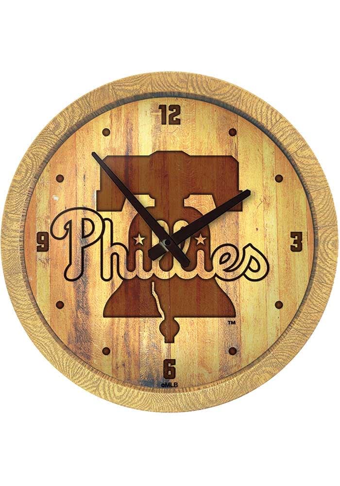 Philadelphia Phillies Faux Barrel Top Wall Clock