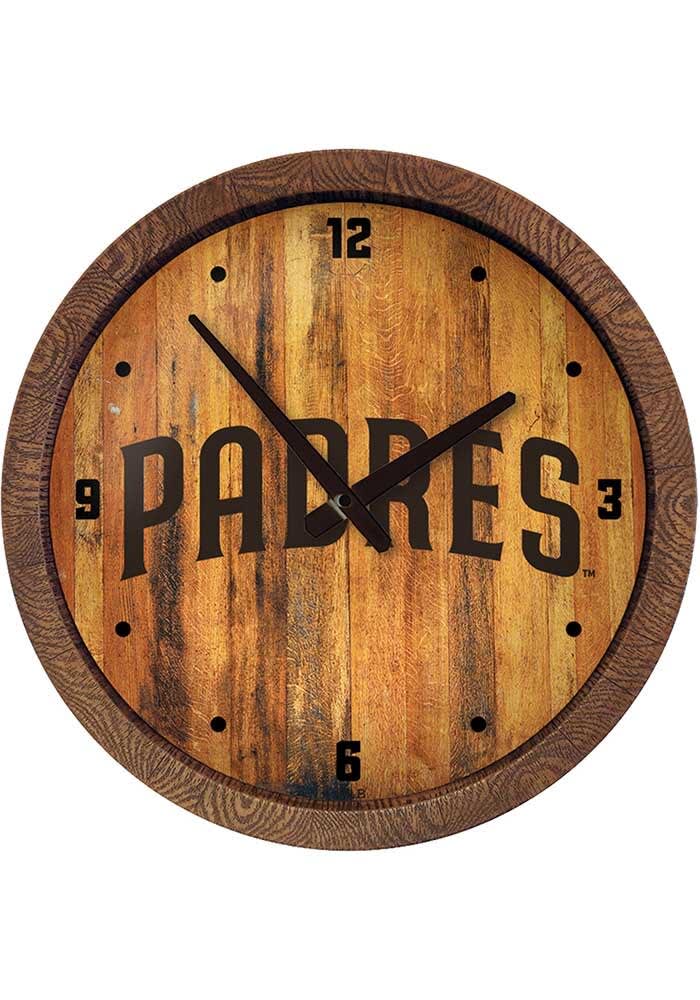 San Diego Padres Red Faux Wood Barrel Top Wall Clock - 2217441