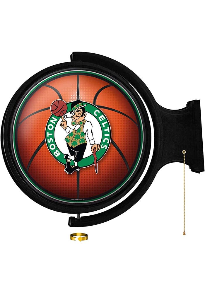 The Fan-Brand Boston Celtics GREEN Round Rotating Lighted Sign - 2218109