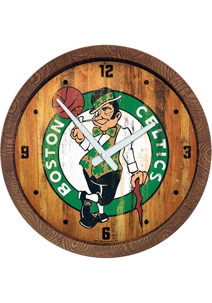Boston Celtics GREEN Faux Barrel Top Wall Clock - 2218148
