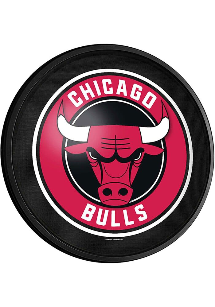 The Fan-Brand Chicago Bulls Red Round Slimline Lighted Sign - 2218293