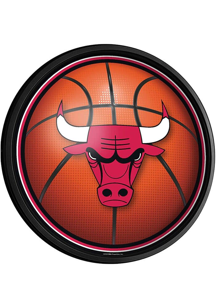 The Fan-Brand Chicago Bulls Red Round Slimline Lighted Sign - 2218294