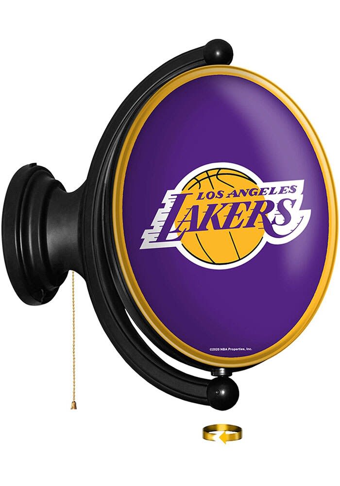 The Fan-Brand Los Angeles Lakers PURPLE Original Oval Rotating Lighted ...