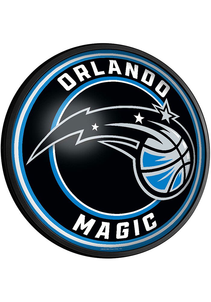 The Fan-Brand Orlando Magic Blue Round Slimline Lighted Sign - 2219377
