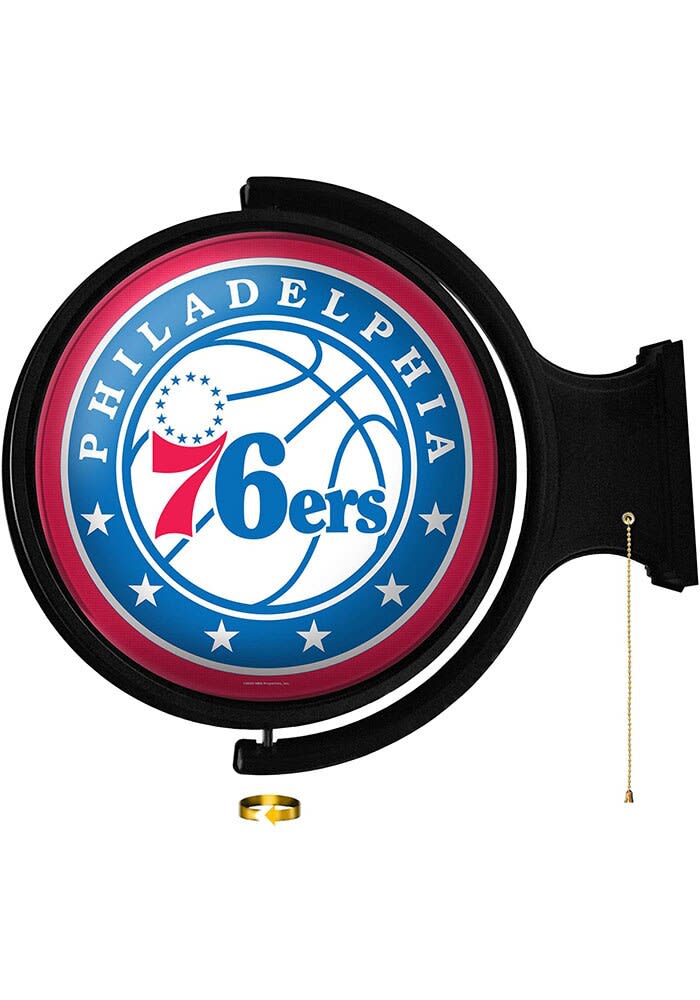The Fan-Brand Philadelphia 76ers Blue Round Rotating Lighted Sign - 2219437