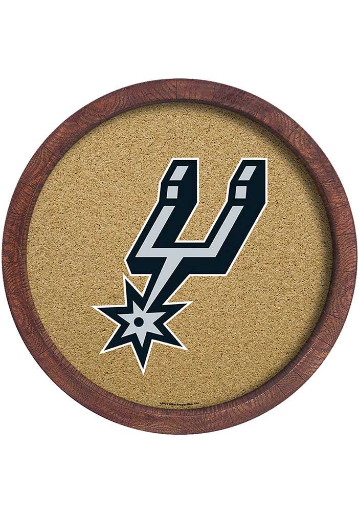 The Fan-Brand San Antonio Spurs Barrel Framed Cork Board Sign