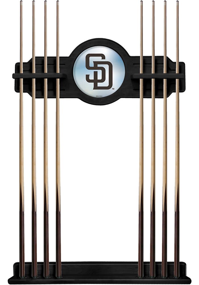 San Diego Padres Solid Wood Cue Rack Pool Table BLACK - 22213379