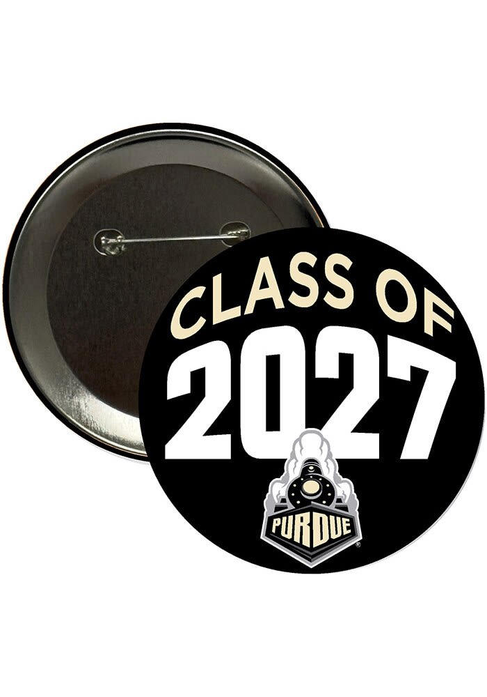 Purdue Boilermakers BLACK 3" Class of 2027 Button - 222279442