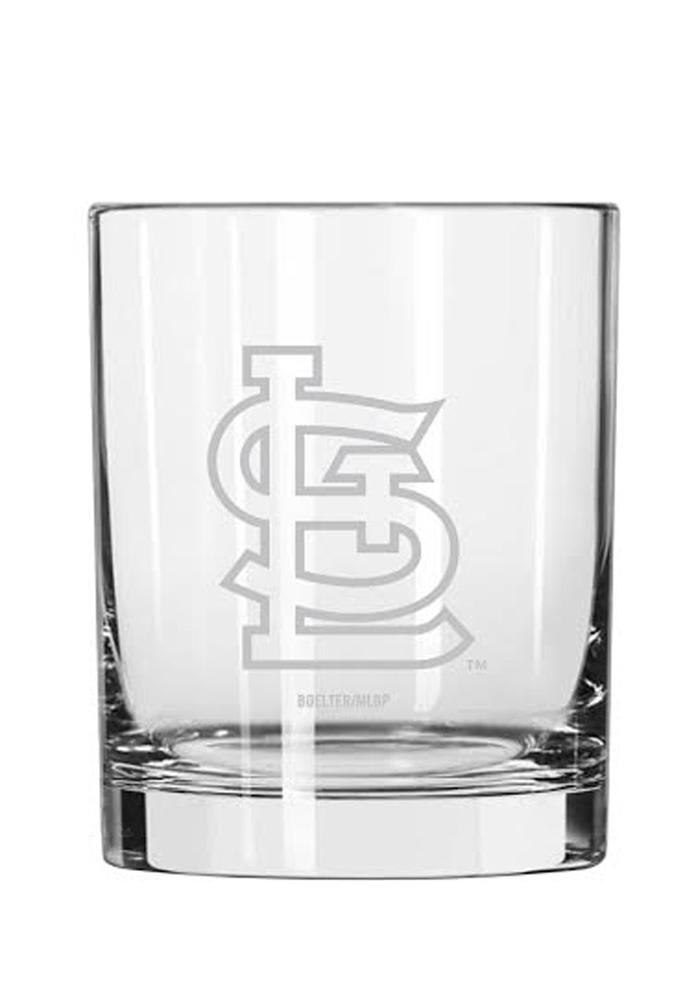 St Louis Cardinals Frosted Logo Rock Glass