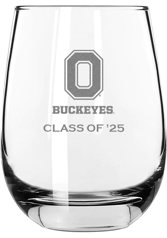 Ohio State Buckeyes CLEAR Class of 2025 15oz Stemless Wine Glass - 2237451