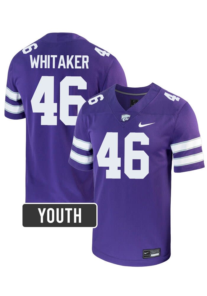 Darien Whitaker Youth PURPLE K-State Wildcats NIL Name And Number ...