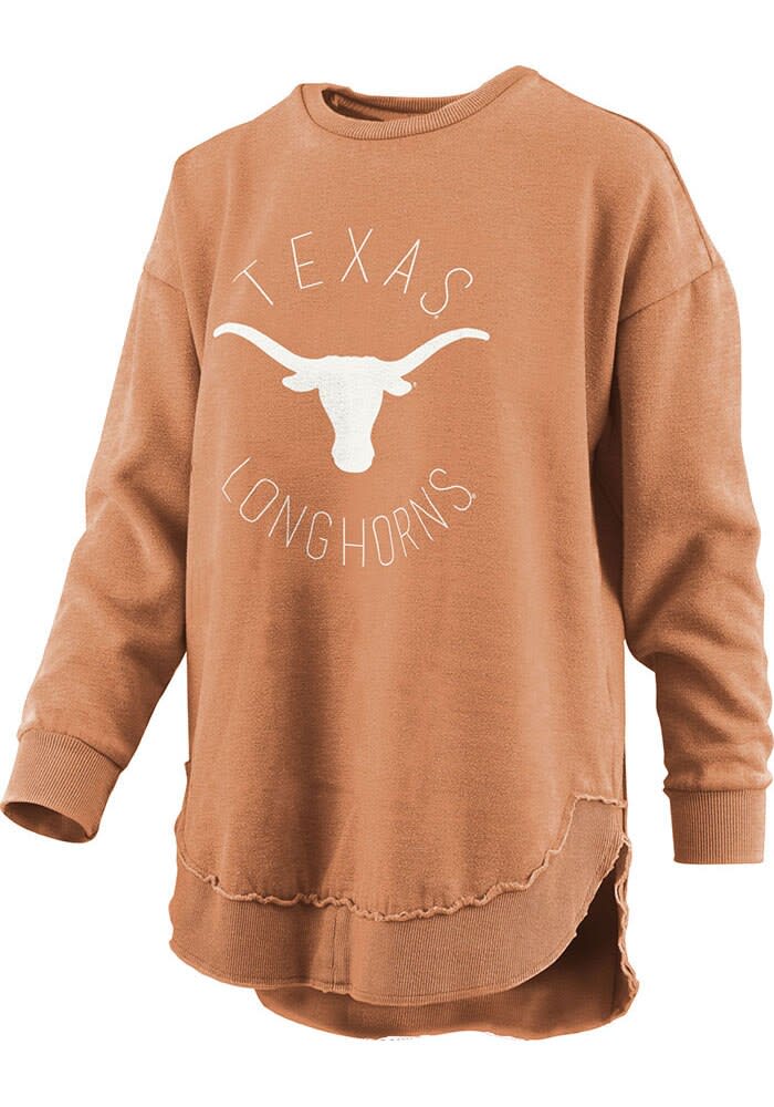 Texas Longhorns Pressbox Crew Sweatshirt Womens BURNTORANGE Bakersfield ...