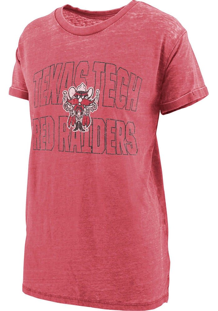 Pressbox Texas Tech Red Raiders Womens Red Burnout Maxine T-Shirt ...