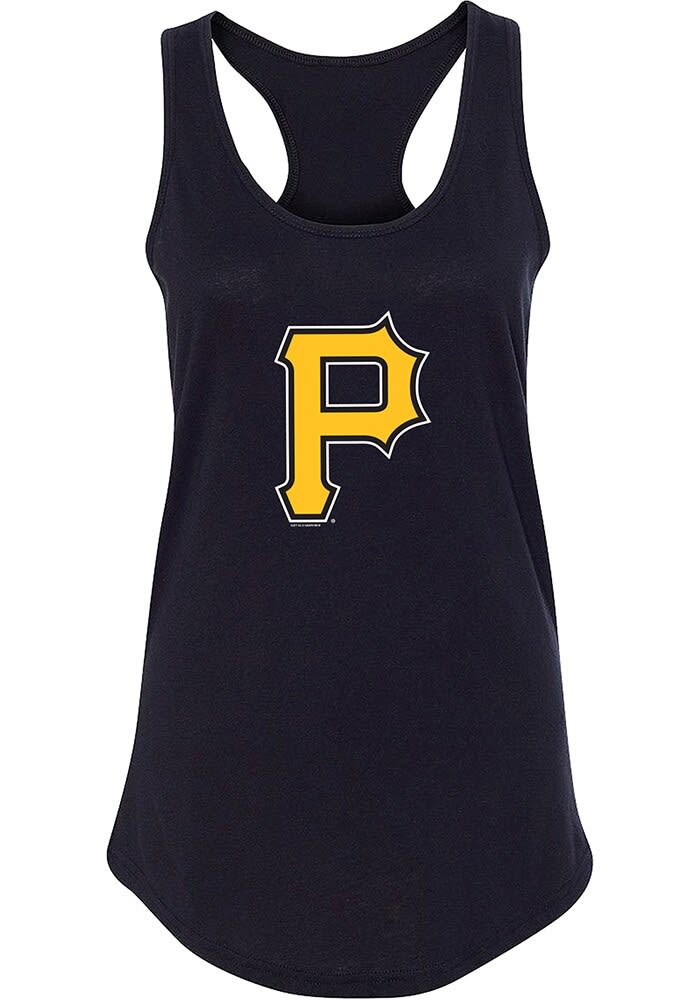 Pittsburgh Pirates Womens BLACK Ideal Tank Top - 22651734
