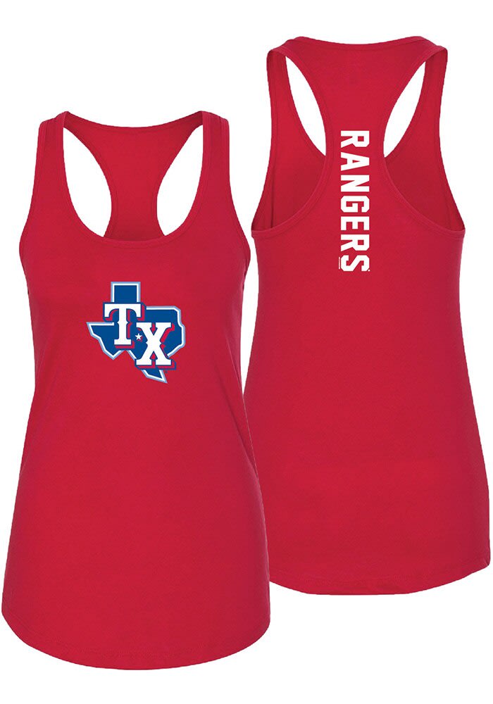 Texas Rangers Womens Red Ideal Style Tank Top - 22651869