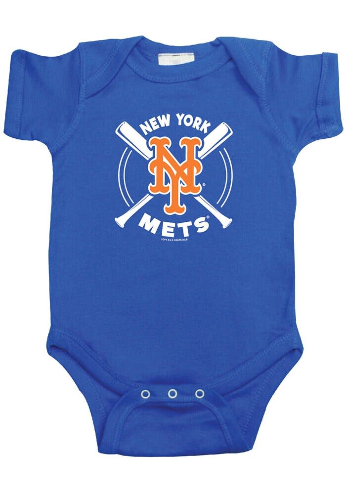 NY Mets New York Mets ROYAL Baby Swing Bats One Piece - 22652070