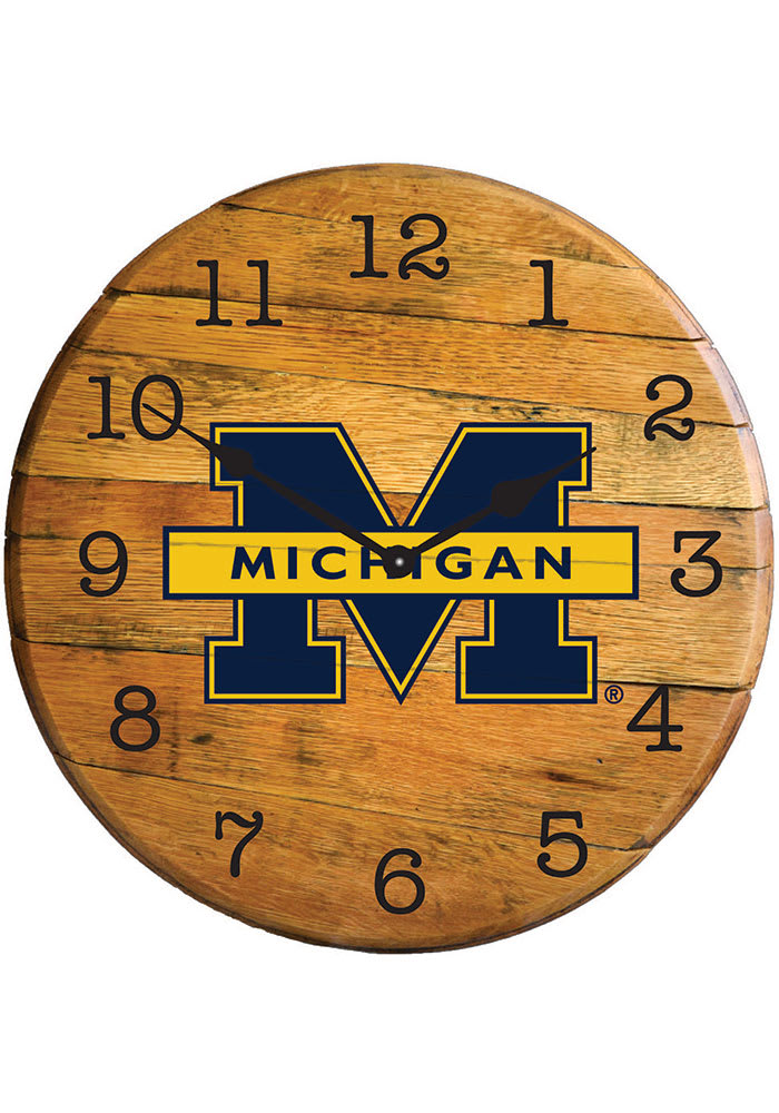 Michigan Wolverines BROWN Team Logo Wall Clock - 2270033