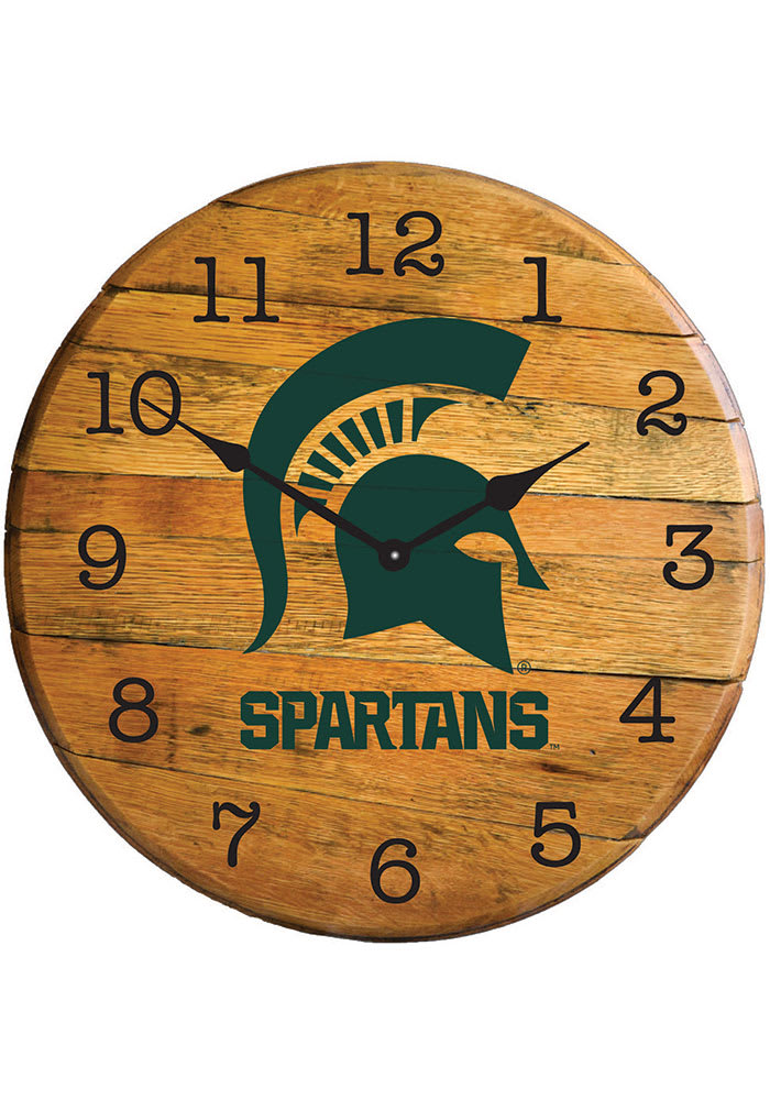 Michigan State Spartans BROWN Team Logo Wall Clock - 2270034