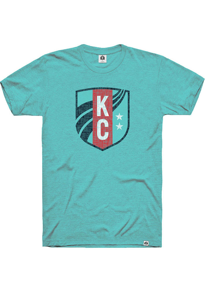 Rally KC Current TEAL Primary Logo Short Sleeve Fashion T Shirt